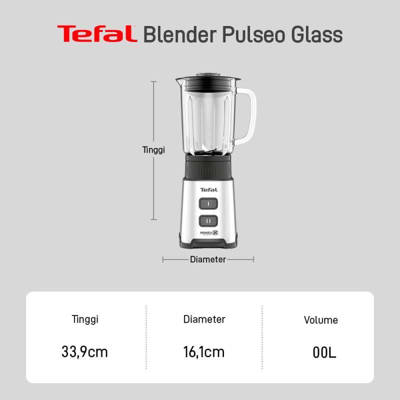 Promo Tefal Pulseo Glass Blender Bl17g Diskon 35% Di Seller Tefal Official Store - Tefal ...