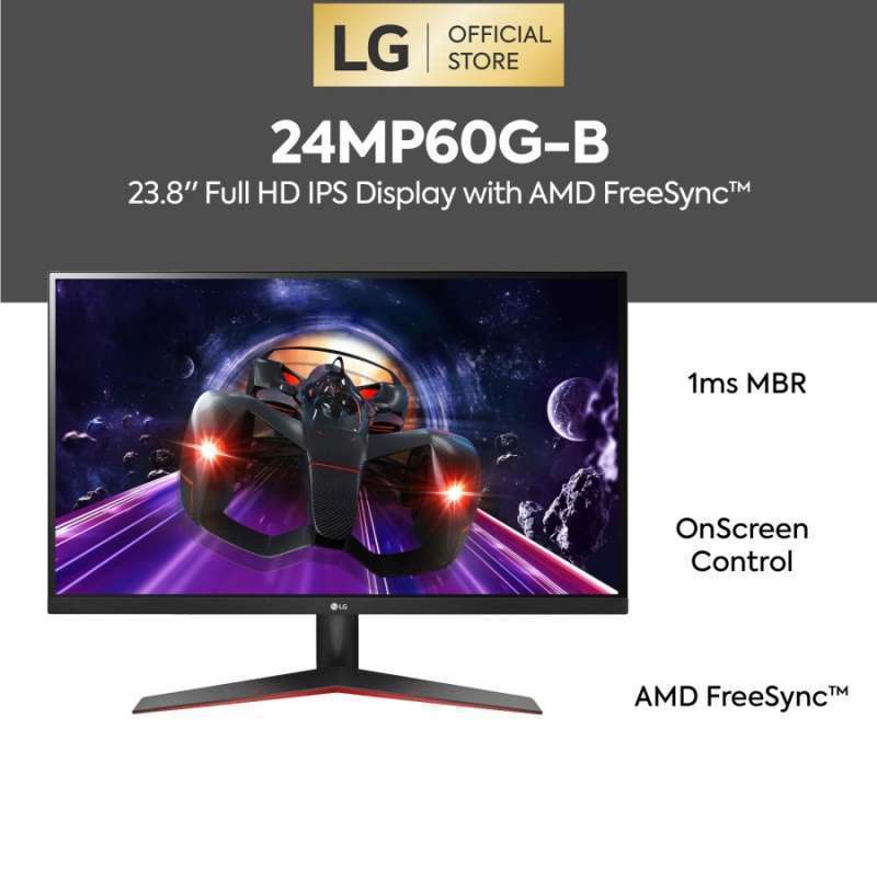 Jual Lg 24mp60g-b Gaming Monitor 24-inch Full Hd Ips Display With Amd ...