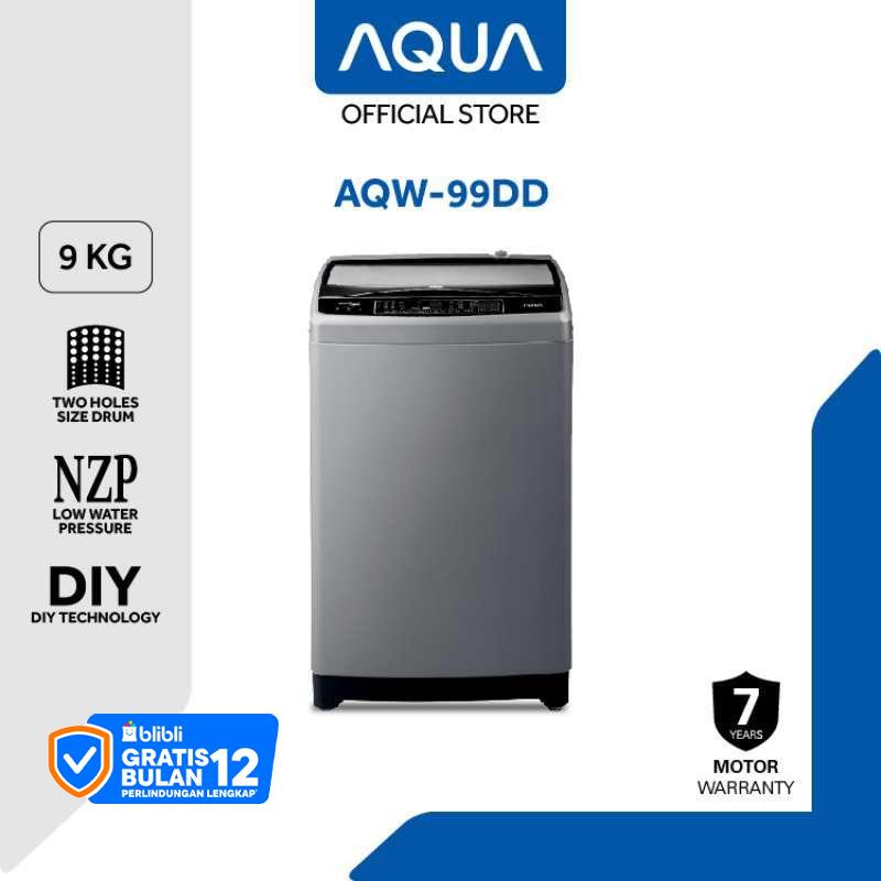 Promo Aqua Elektronik Aqw-99dd Mesin Cuci Top Loading - 9 Kg - With ...