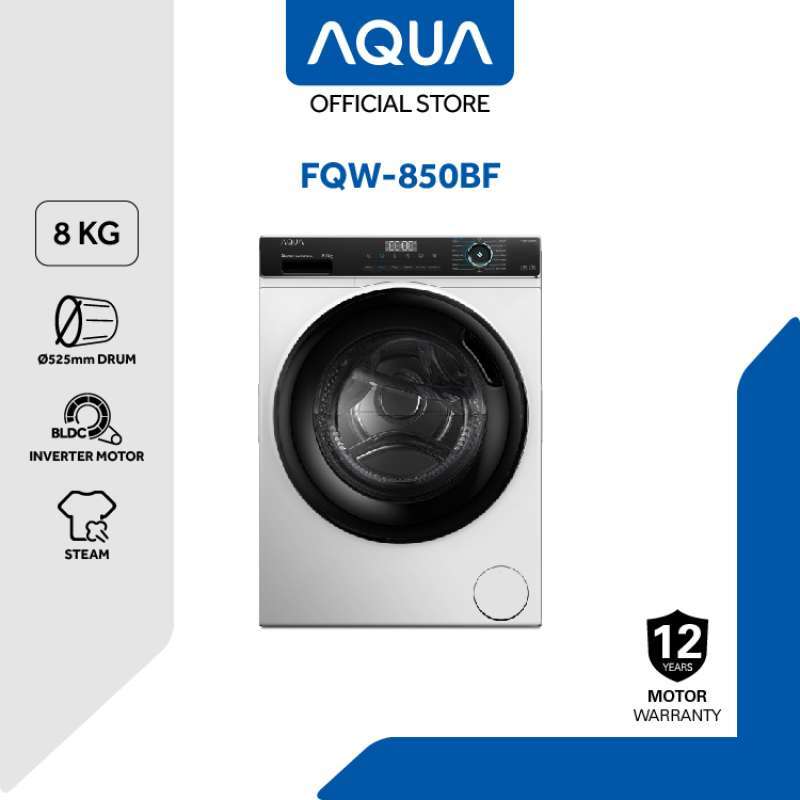 Promo Aqua Elektronik Mesin Cuci Front Load 8kg Fqw-850bf Diskon 9% Di ...