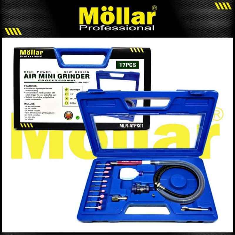 Promo Mollar Atpk01 Air Mini Grinder Set 17 Pcs Bor Gerinda Tuner ...
