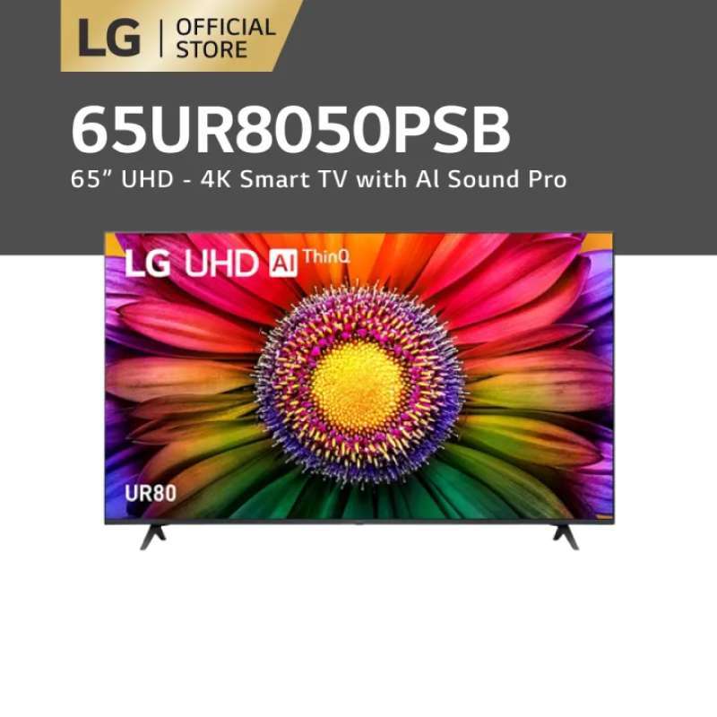 Promo Lg 65ur8050psb 65 Inch 4k Uhd - Smart Tv , Tv Digital , Al Sound Pro - Lg 65ur80 Diskon 35 ...