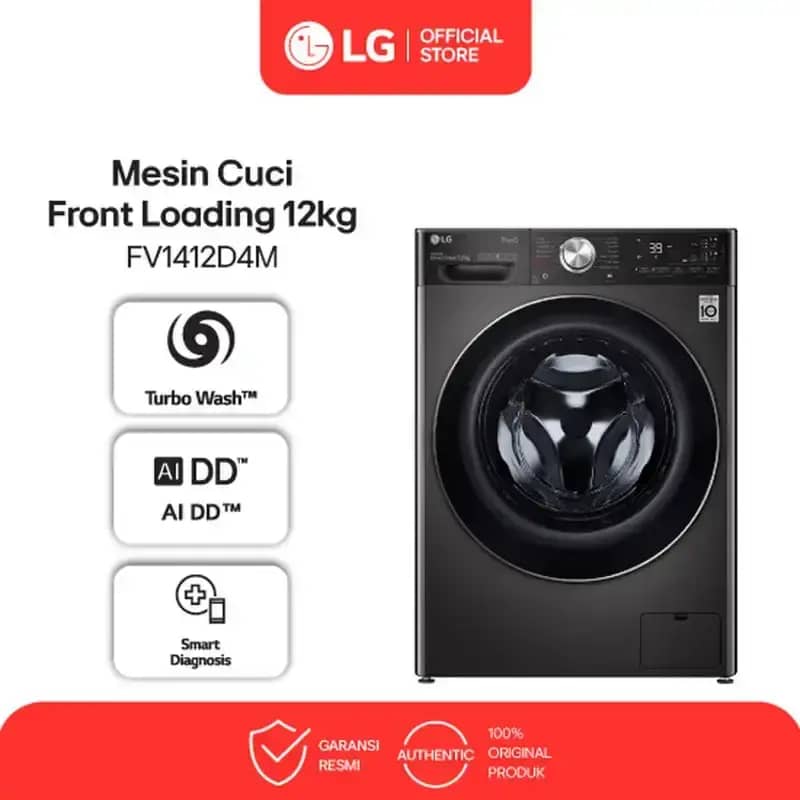 Promo Lg Mesin Cuci Front Loading Inverter Direct Drive [12 Kg ...