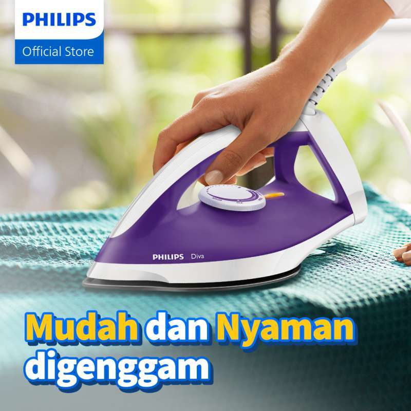 Promo Philips Setrika Kering Diva Gc122/37 - Ungu, Tapak Non-stick ...
