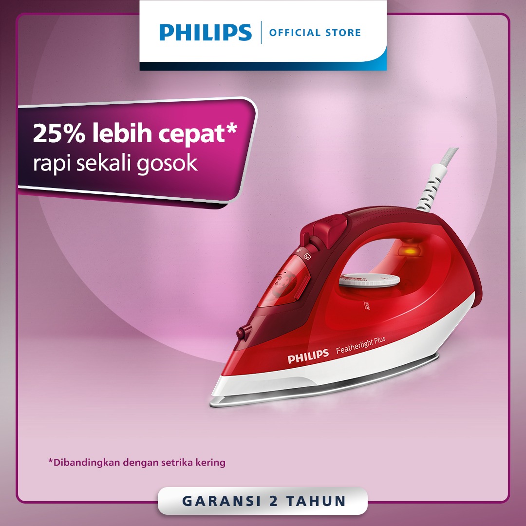 Promo Philips Setrika Uap Gc1424/45 Merah - Setrika Uap Optimal, Tapak ...