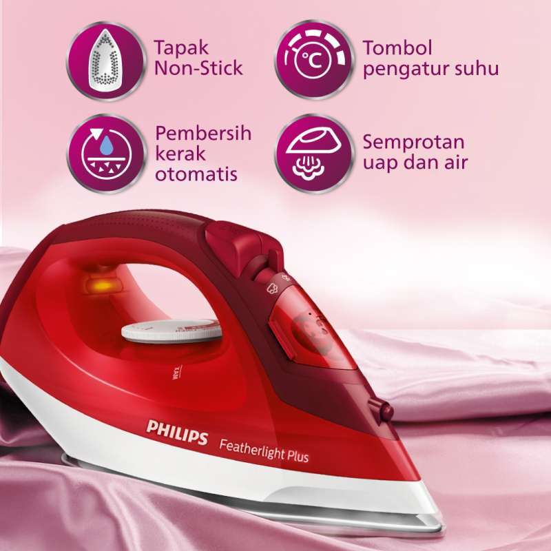 Promo Philips Setrika Uap Gc1424/45 Merah - Setrika Uap Optimal, Tapak ...