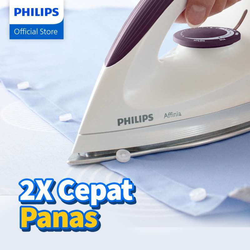 Promo Philips Setrika Kering Afinia Gc160/27 Putih Ungu - Setrika ...