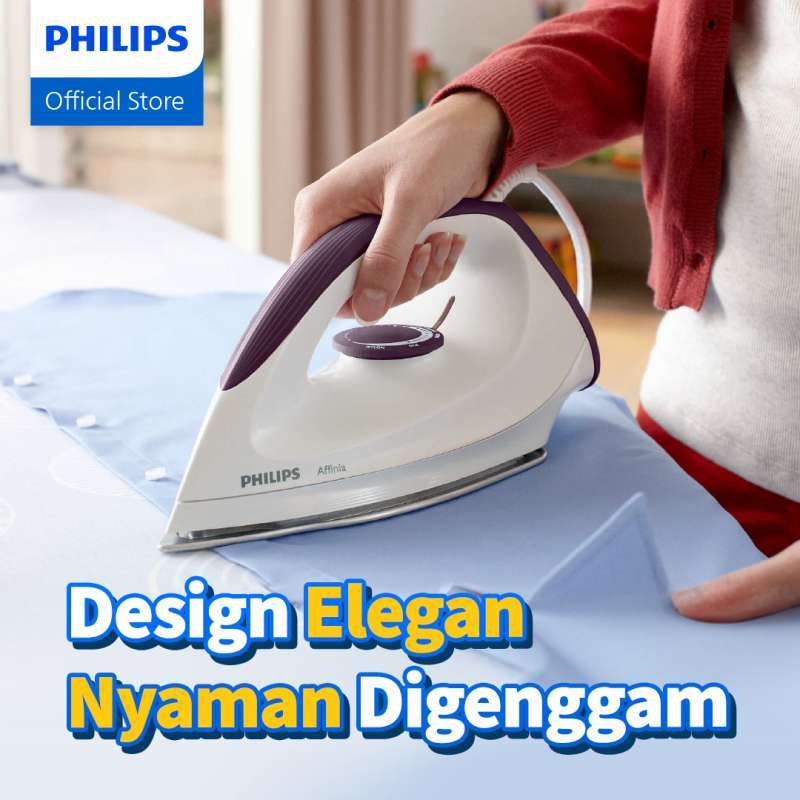Promo Philips Setrika Kering Afinia Gc160/27 Putih Ungu - Setrika ...