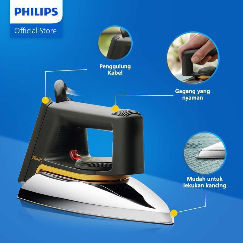 Promo Philips Setrika Kering Classic Hd1172/99 - Hitam Tapak Anti ...