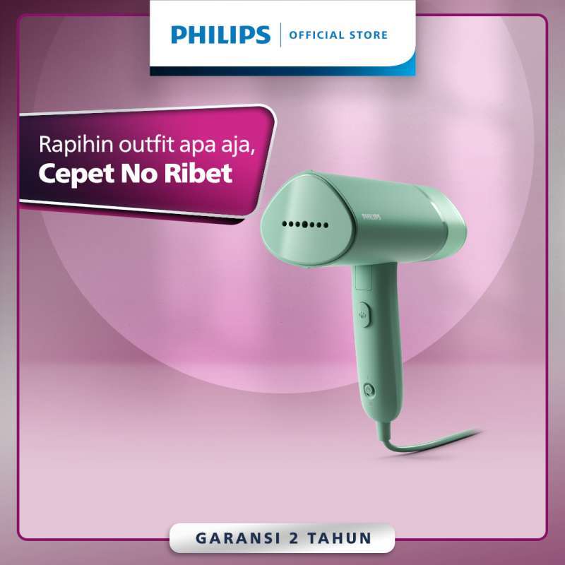 Promo Philips Handheld Steamer Sth301070 Hijau Setrika Uap Optimal Setrika Philips Uap