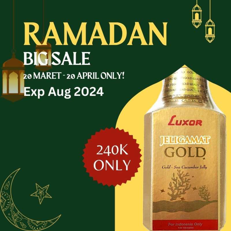 Jual Jelly Gamat Luxor Emas Gold Edition Premium Original Asli 350ml Di ...