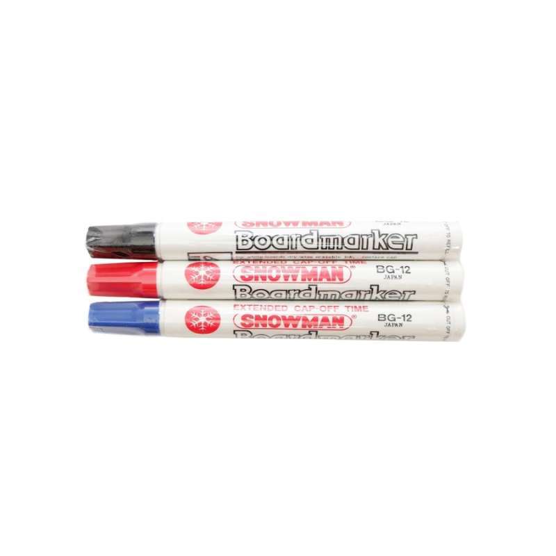 Jual Spidol Permanen Besar Snowman G12 Hitam Merah Biru Waterproof - 1 ...