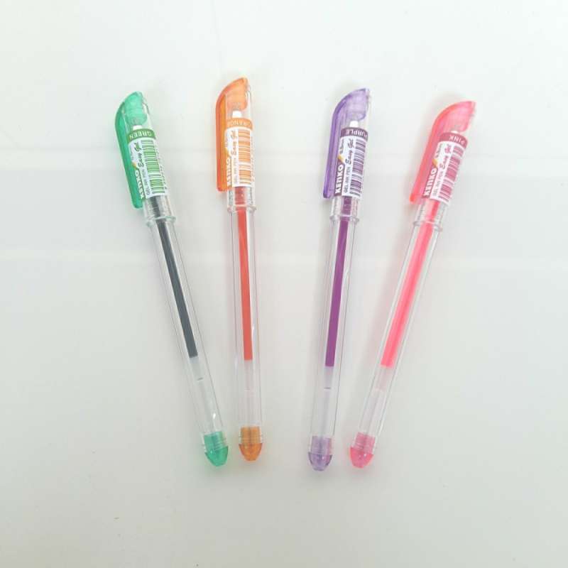 Jual Pulpen Kenko Easy Gel 0,5mm Warna Hijau Violet Oranye Pink Ungu ...
