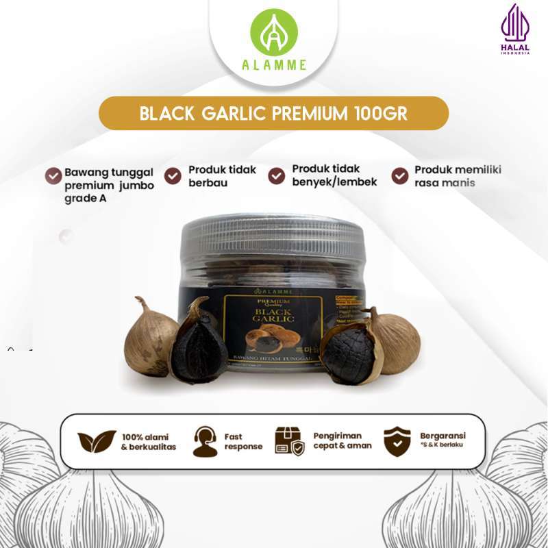 Promo Black Garlic Bawang Hitam Tunggal Lanang Jumbo Premium Alamme 100 ...