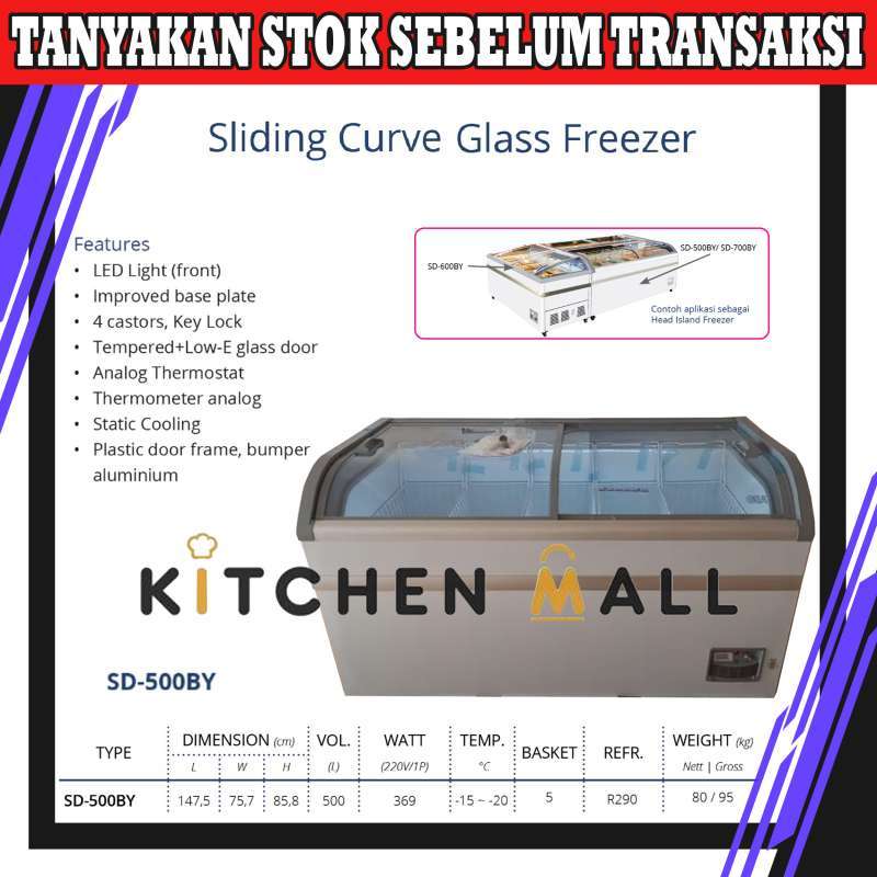 Jual Freezer Box 500 Liter Kaca Original, Murah & Diskon Februari 2024 ...