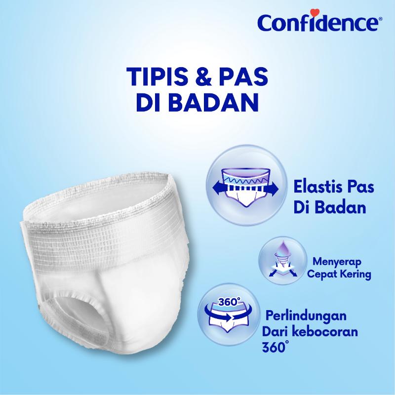 Promo Confidence Popok Dewasa Celana Tipis & Pas E-pack [size L/16x3 ...