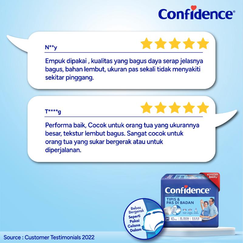 Promo Confidence Popok Dewasa Celana Tipis & Pas E-pack [size L/16x3 ...