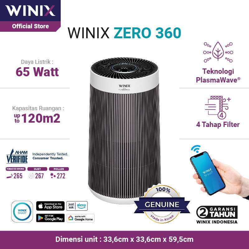 Promo Winix Zero 360 Smart Wifi Air Purifier / Pembersih Udara Diskon 28% Di Seller Winix ...