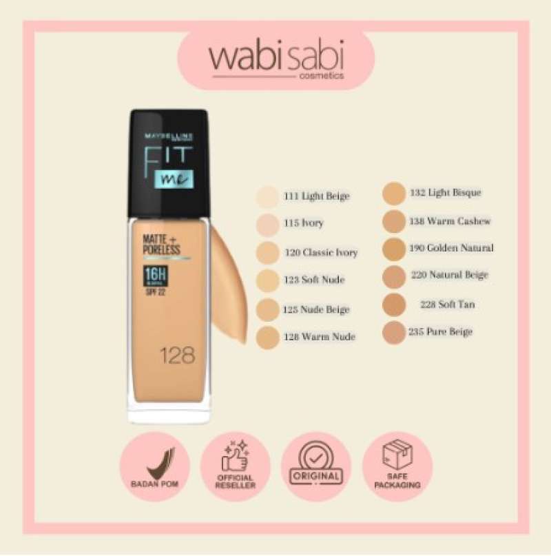 Promo Maybelline - Fit Me Foundation Matte + Poreless Pump - 128 Warm ...