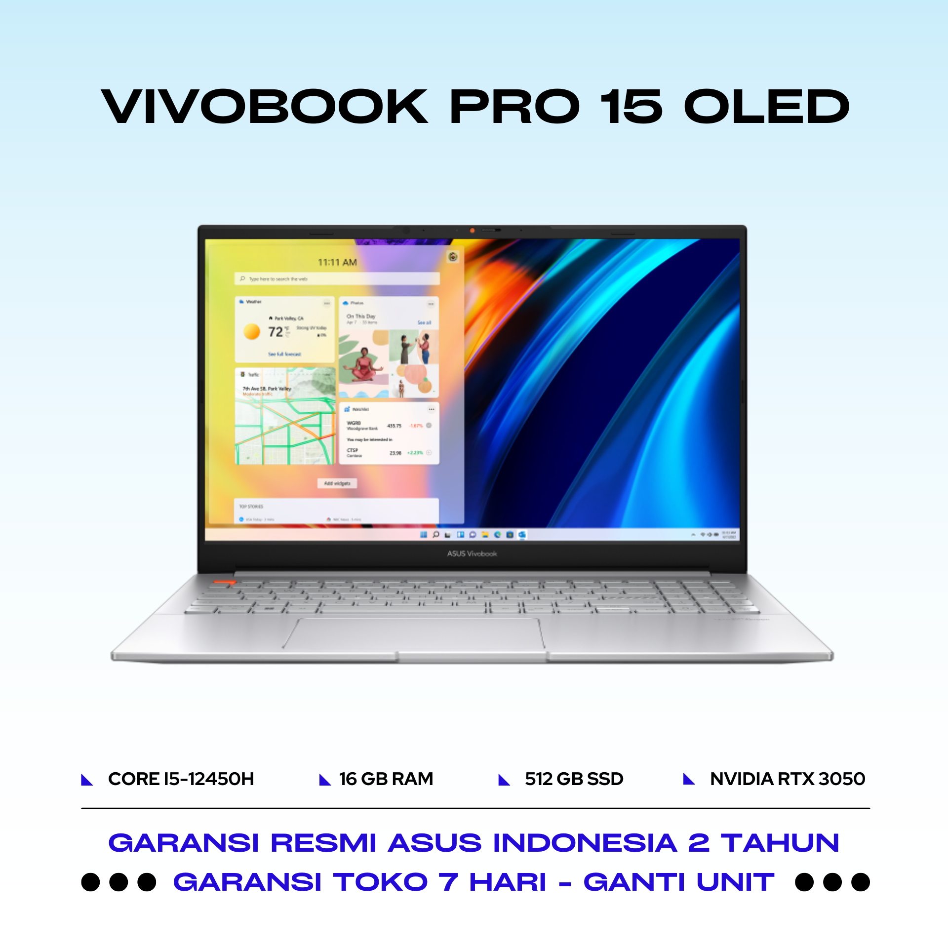 Jual Asus Vivobook Pro 15 K6502ZC i5 12450H RTX 3050 RAM 16GB 512GB Win11 di Seller TechZone ...