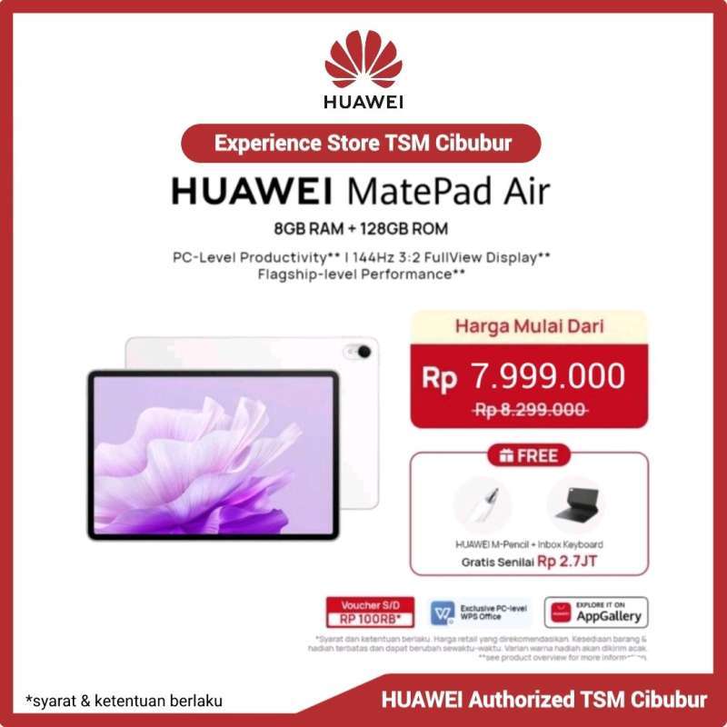 Jual Huawei Matepad Air Tablet [8+128gb] | Pc Level Productivity ...