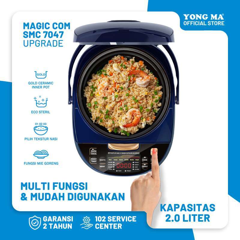 Promo Yong Ma Magic Com Smc-7047n Digital Rice Cooker - [2 L / Blue ...