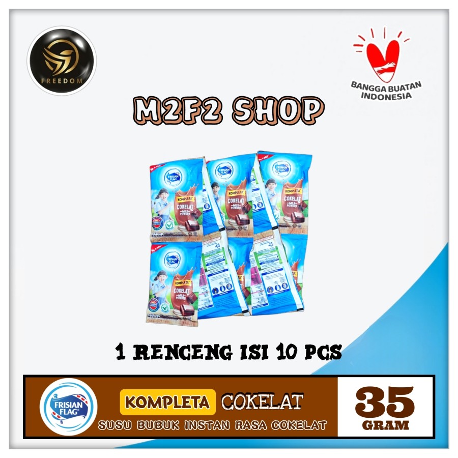 Promo Susu Frisian Flag Kompleta Bubuk Sachet Cokelat - 35 gr (Kemasan ...