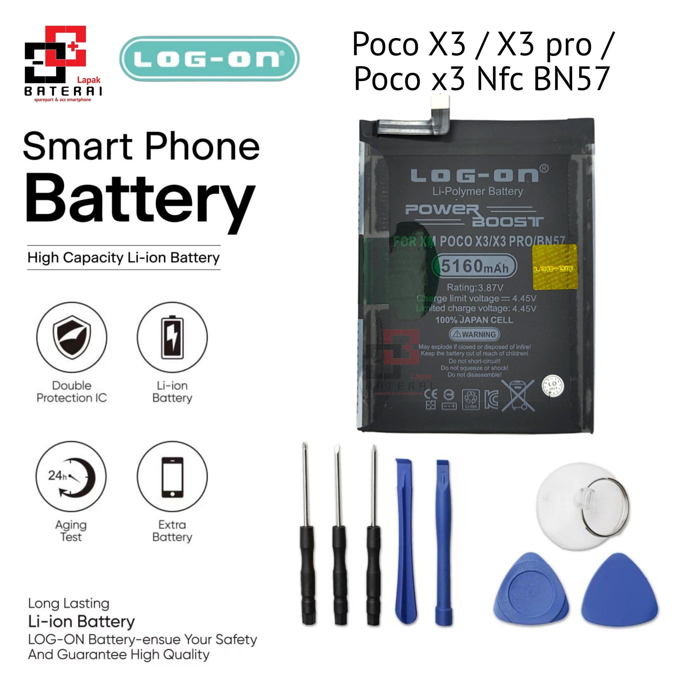 Jual Log on - BN57 Poco X3 / Poco X3 Pro / Poco X3 NFC Power Boost ...