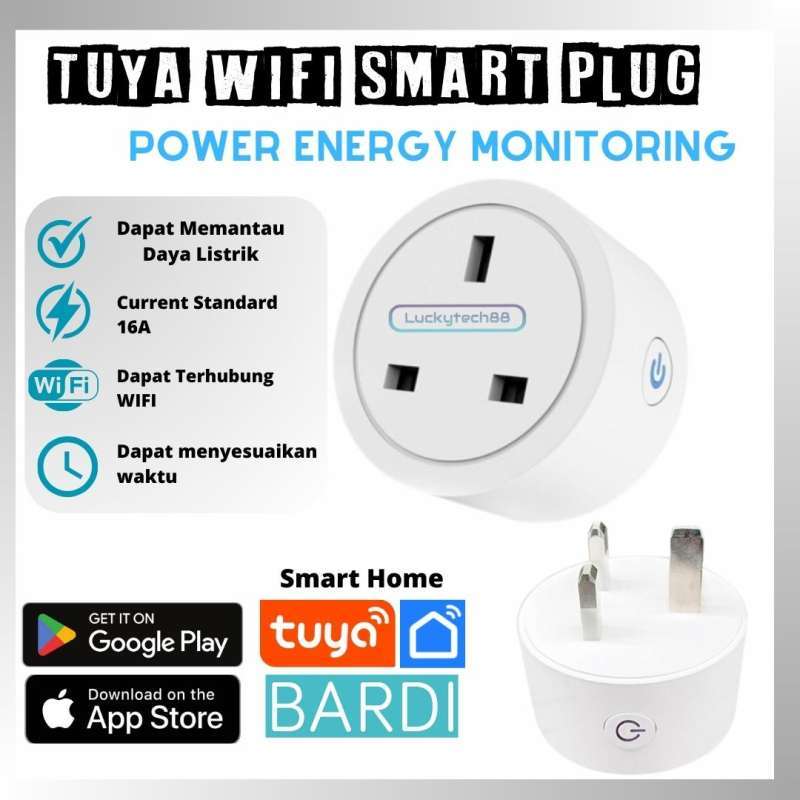 Jual Tuya Smart Home Wifi | Tuya Wifi Smart Plug Type Uk Stop Kontak ...