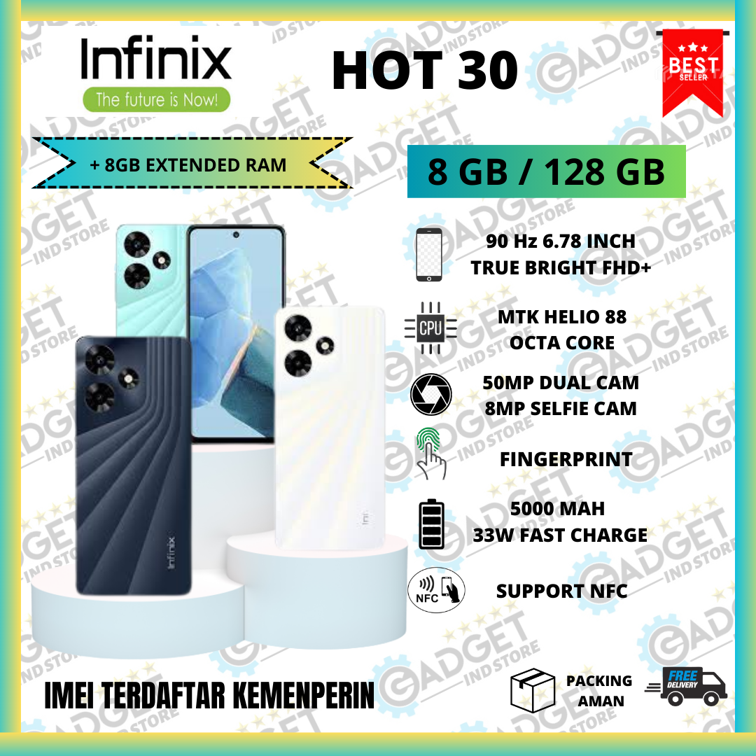 Jual INFINIX HOT 30 NFC RAM 8/128 GB GARANSI RESMI di Seller gadget ind - Sangiang Jaya, Kota ...