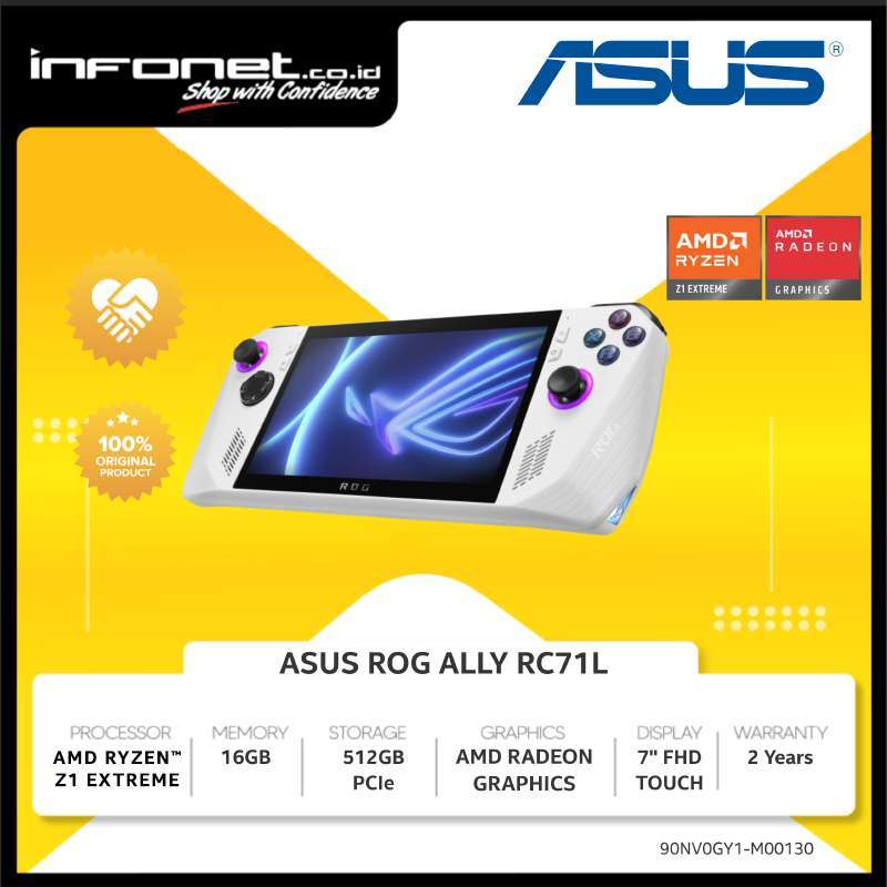 Jual Asus Rog Ally Rc71l Amd Ryzen Z1 Extreme 16gb 512gb 7'' Fhd Touch ...