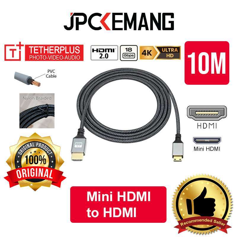 Jual Jpc Kemang Kabel Tetherplus Mini Hdmi To Hdmi 10m Cable Nylon ...