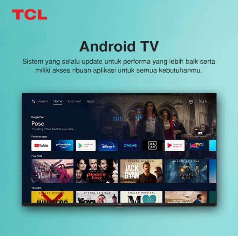 Promo Tcl 43a9 Smart Led Tv Android 11.0 43 Inch Digital Fhd Dolby ...