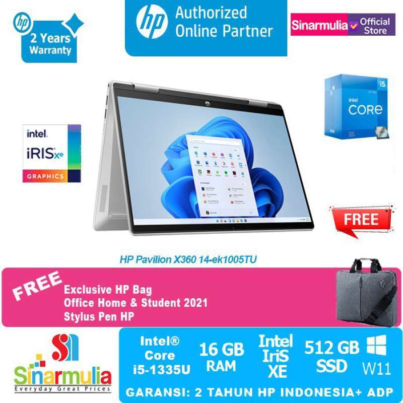 Promo Laptop Hp Pavilion X360 14-ek1005tu I5-1335u 512gb Ssd 16gb Win ...
