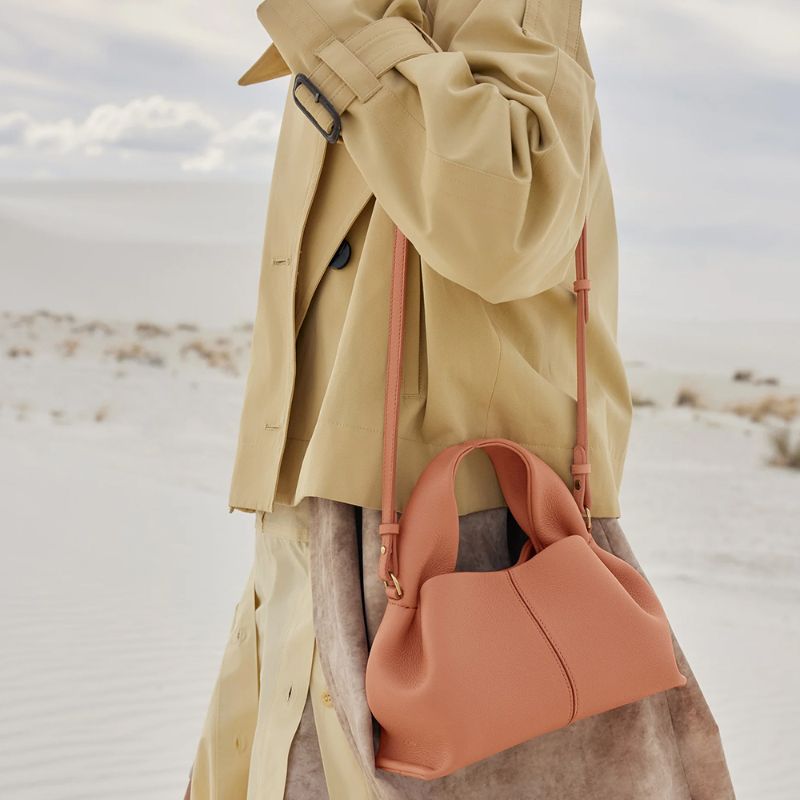 Jual Polene Numero Neuf Mini Crossbody Bag Grained Leather Peche Di ...