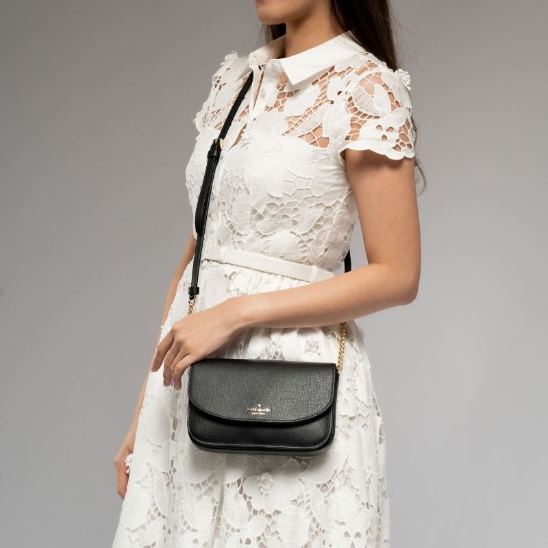 Jual Kate Spade Kristi Flap Crossbody Bag Grained Black Di Seller Voila ...