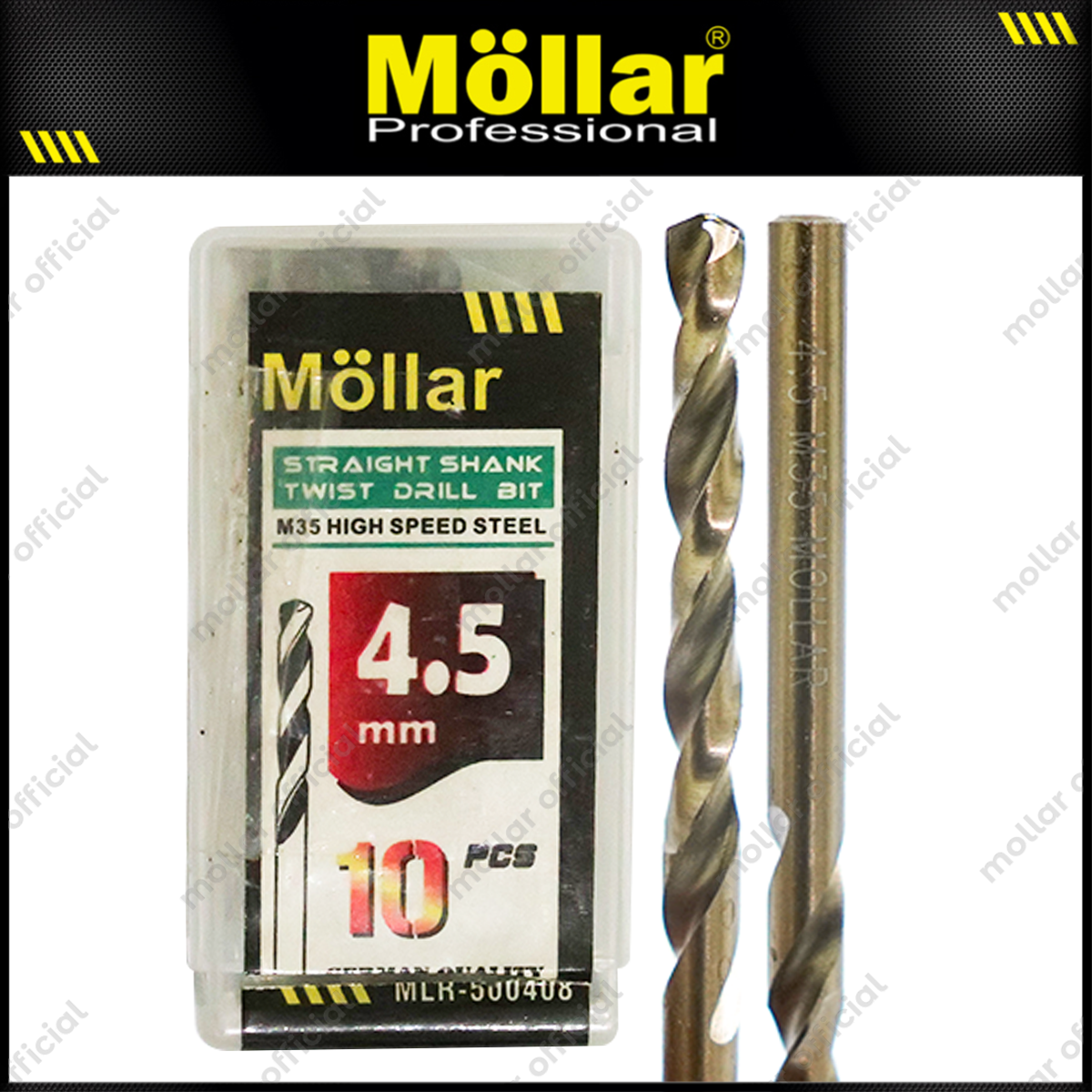 Promo Mollar Hss M35 Cobalt 4.5 Mm Mata Bor Besi Stainless Steel ...