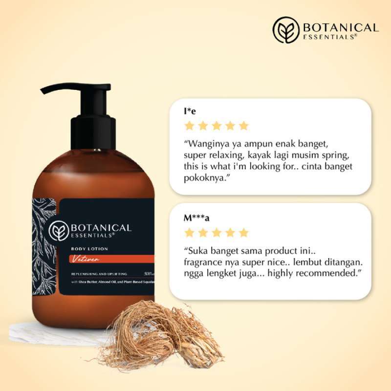 Jual Botanical Essentials - Body Lotion Refill Vetiver 1l With Pump Di ...