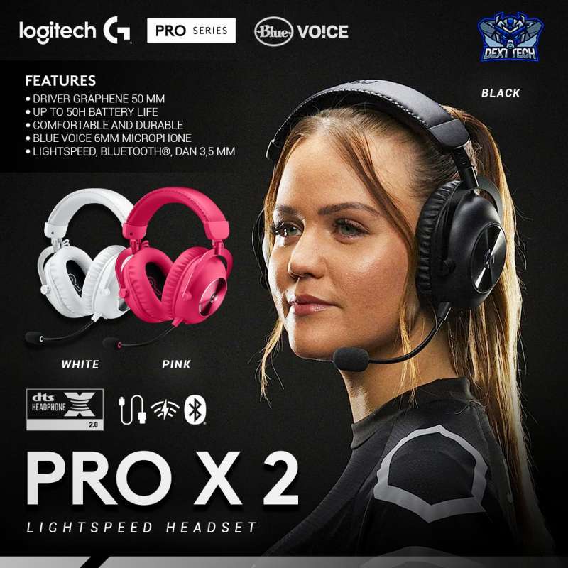 Jual Logitech G Pro X 2 Lightspeed Wireless Bluetooth Gaming Headset Di ...