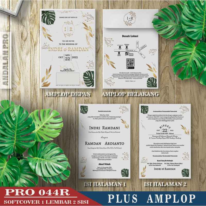 Jual ( 100 Pcs)50 Desain Undangan Simpel Dengan Amplop A5 Bahan Jasmine ...