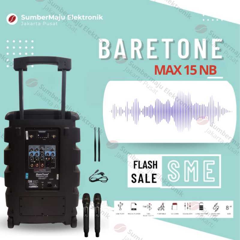 Jual Speaker Portable Wireless Baretone Max 15 Nb Original 15 Inch ...