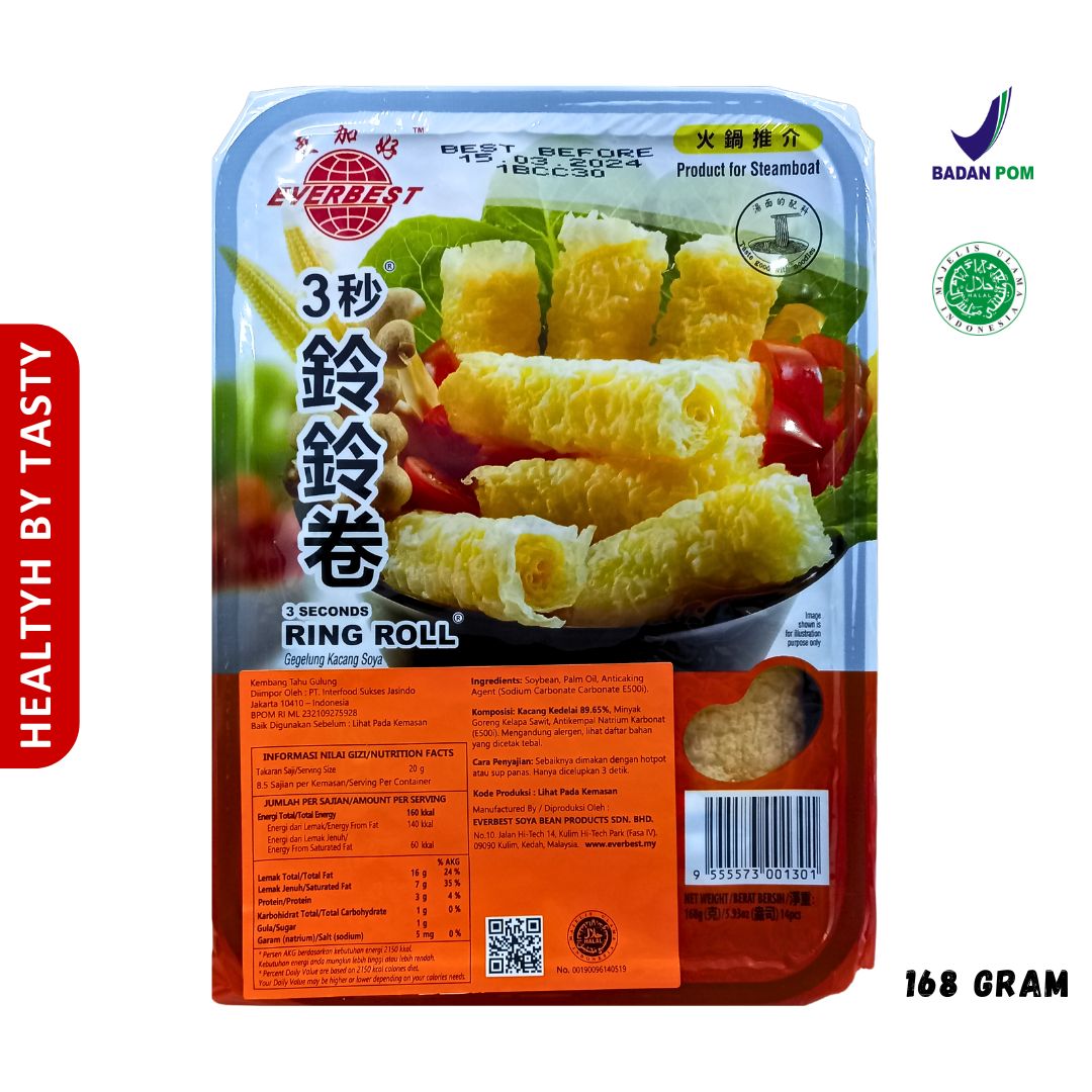 Jual Everbest Ring Roll Kembang Tahu Gulung Cincin Steamboat 168g di Seller Healthy By Tasty ...