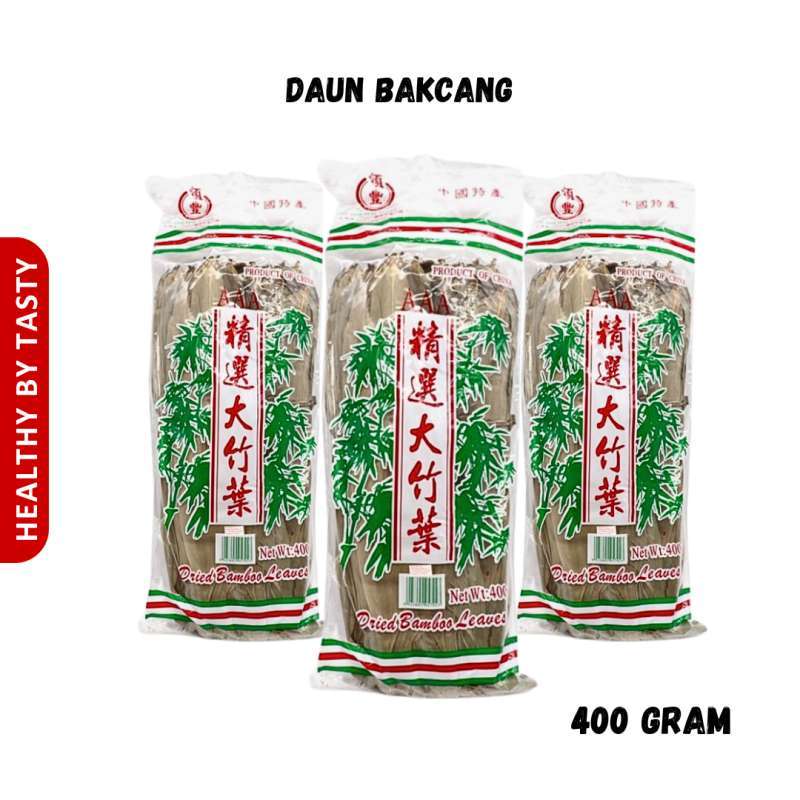 Jual Daun Bakcang Kering Lebar AAAAA Impor Dried Bamboo Leaves 400Gr di ...