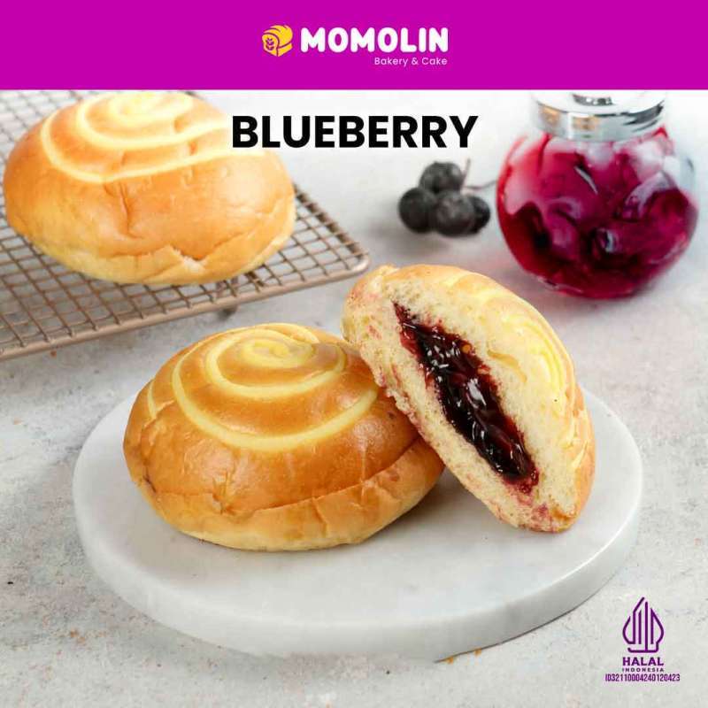 Jual Roti Blueberry Premium -roti Isi - Sarapan Sehat Di Seller Momolin ...