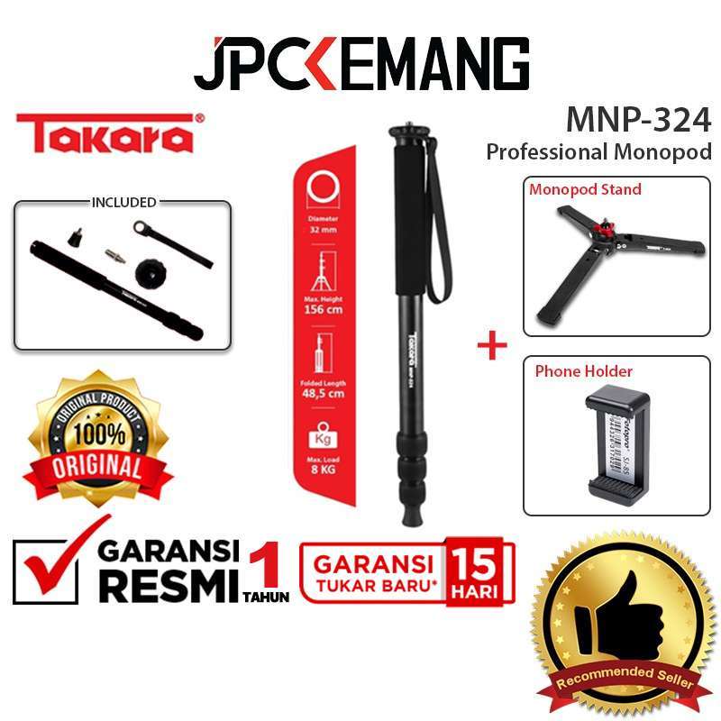 Promo Jpc Kemang Takara Mnp-324 Professional Camera Monopod Stand Kamera Mnp324 Garansi Resmi ...