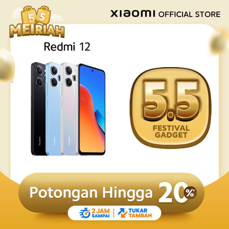 Promo Official Xiaomi Redmi 12 (8gb/128gb) | (8gb/256gb) Mediatek Helio ...