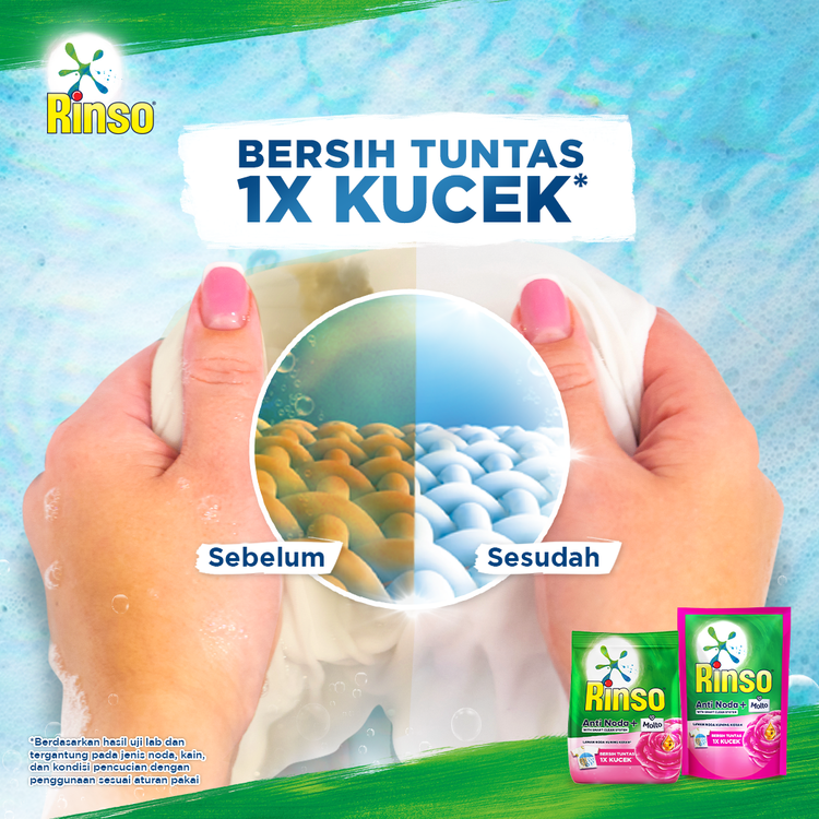 Promo Rinso Molto Anti Noda Classic Fresh Powder Detergent 380 Gr ...