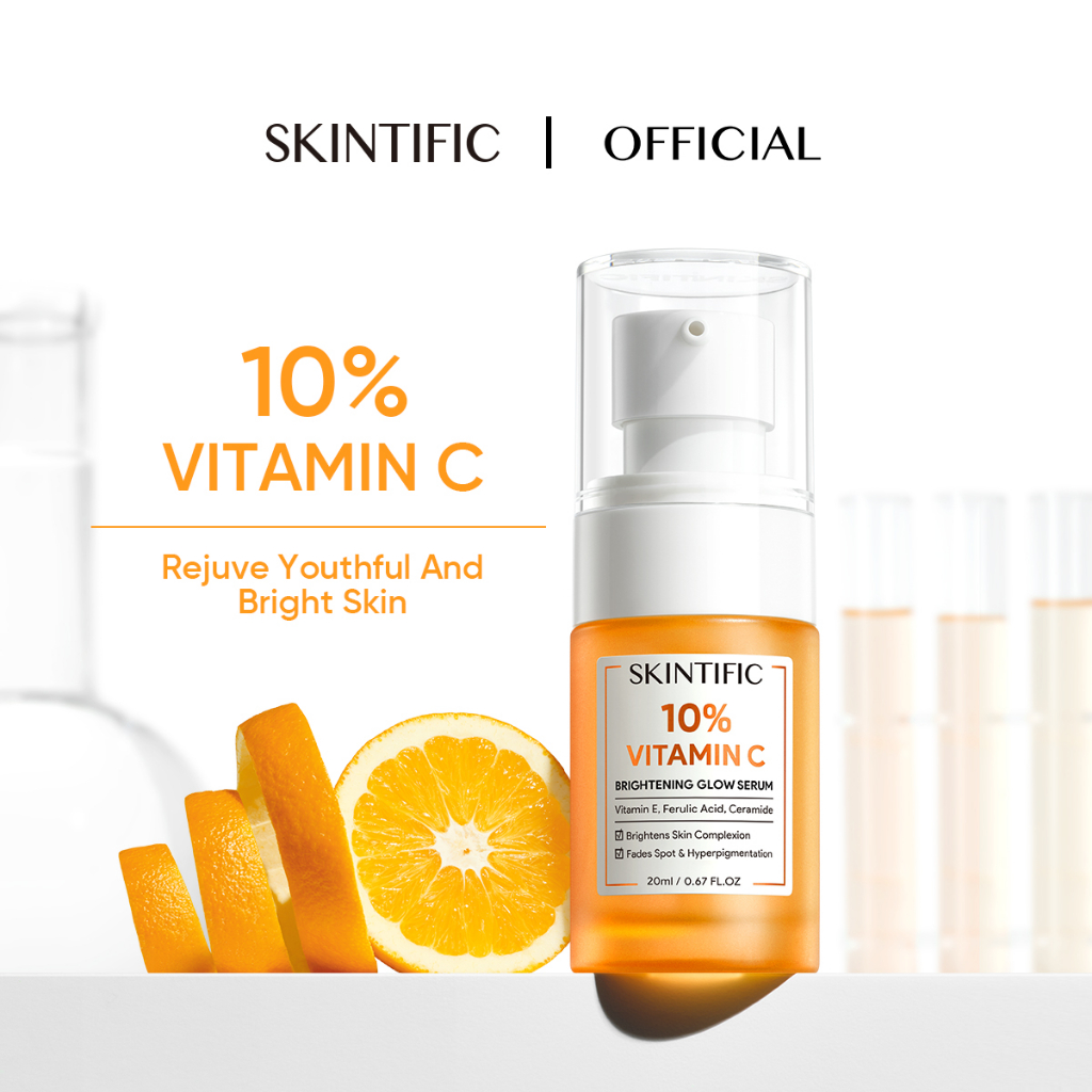 Promo Skintific-10% Vitamin C Brightening Glow Serum-20ml Diskon 32% Di ...