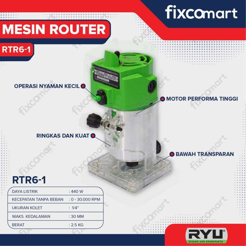 Promo RYU Mesin Router RTR 6-1 Diskon 29% di Seller Fixcomart.com ...