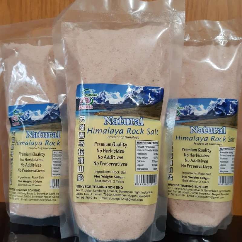 Jual Seremban Natural Himalaya Rock Salt 500g / 500 Gram Garam Batu ...